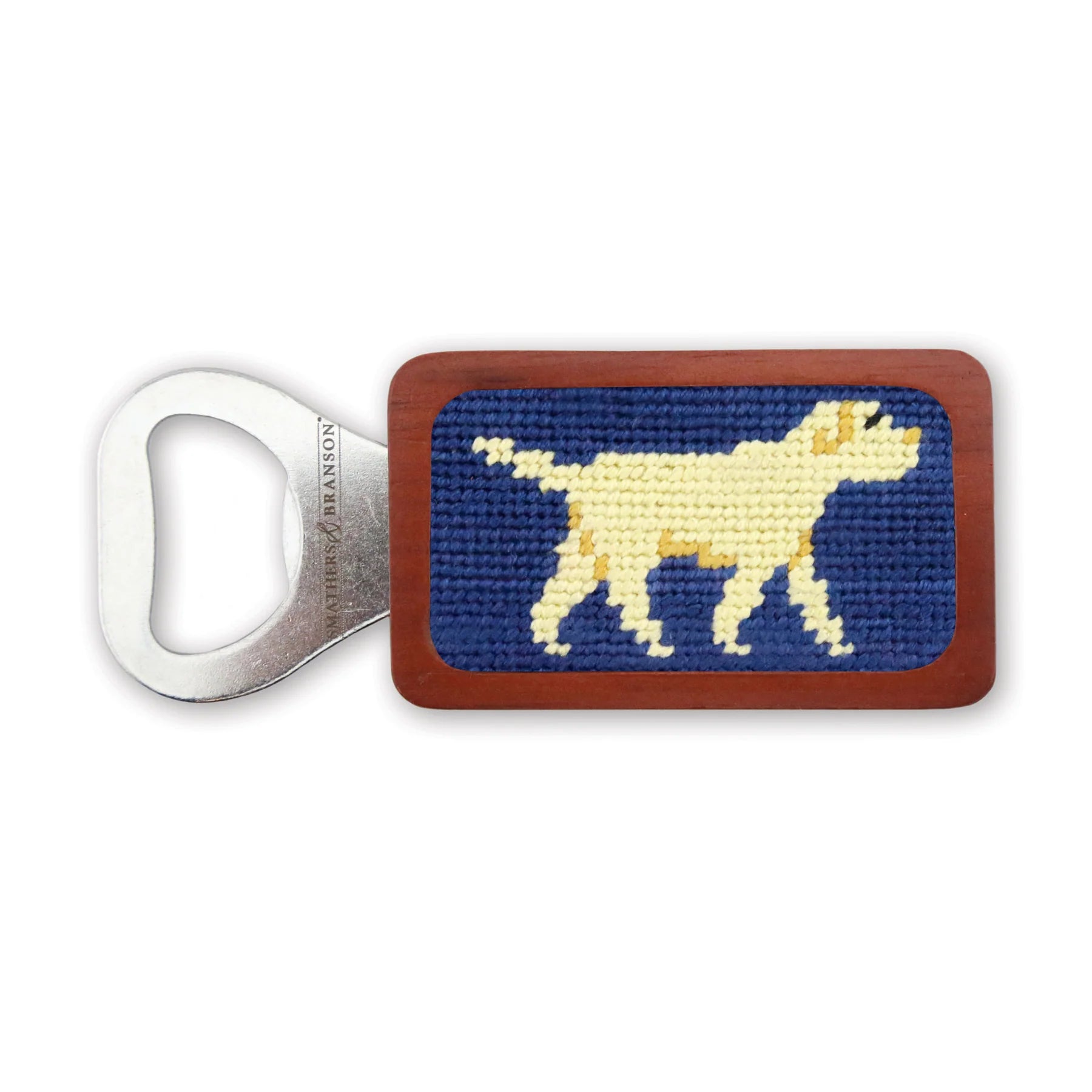 Smathers & Branson Yellow Labrador Needlepoint Bottle Opener – Glaze ...