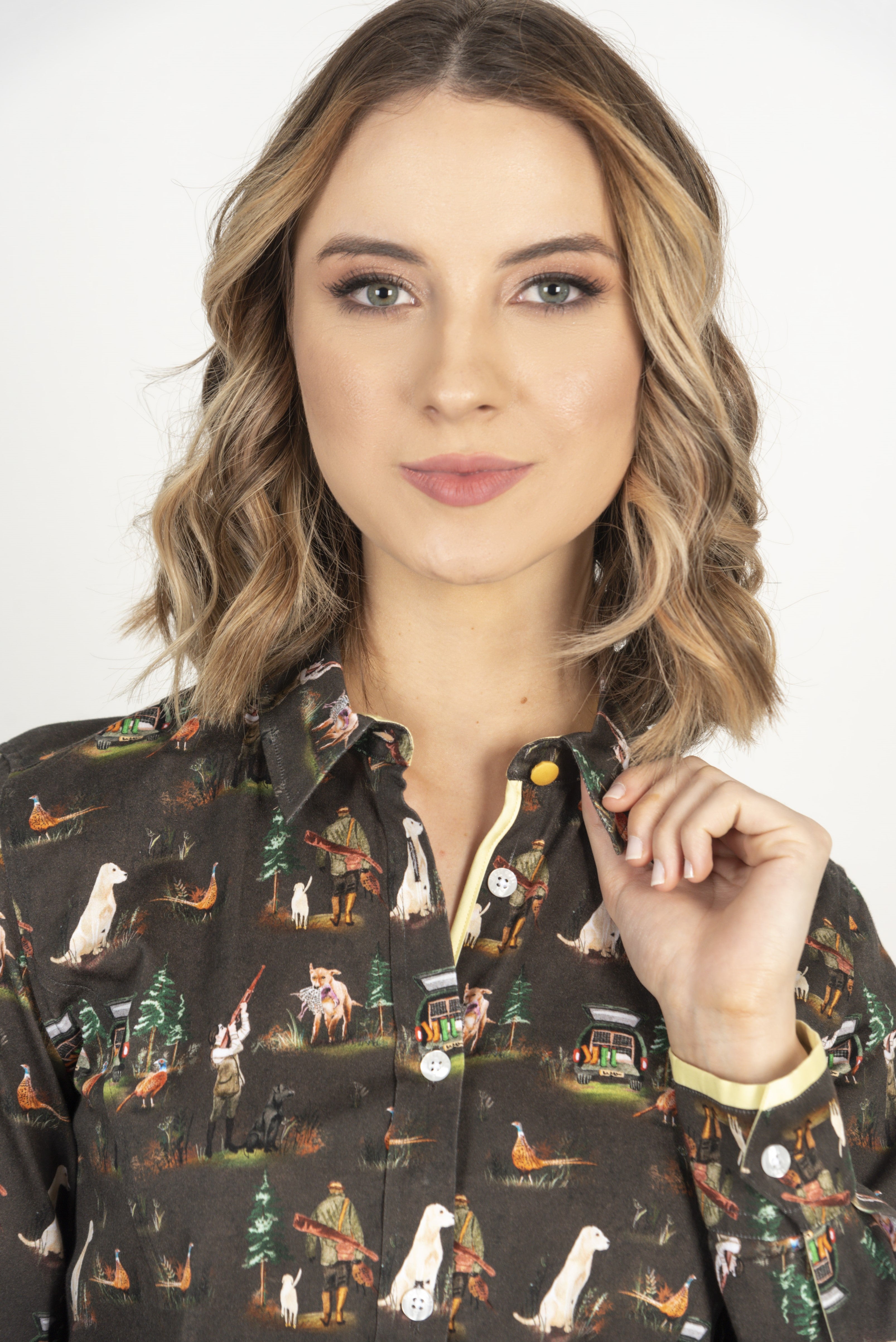 Hartwell Layla Brown Hunting Print Shirt – Glaze & Gordon
